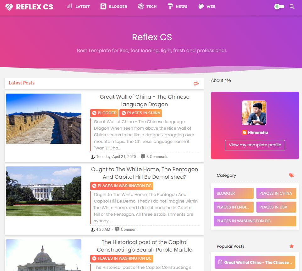 7 Best Free Blogger Templates Download For Free - TechCoolG